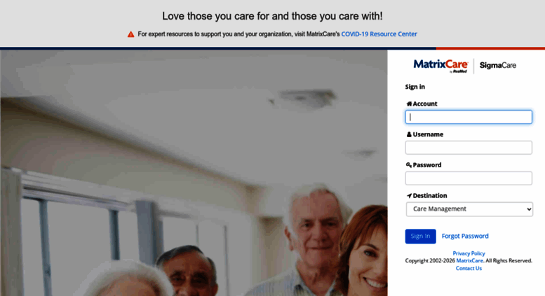 Access login.sigmacare.com. SigmaCare Login