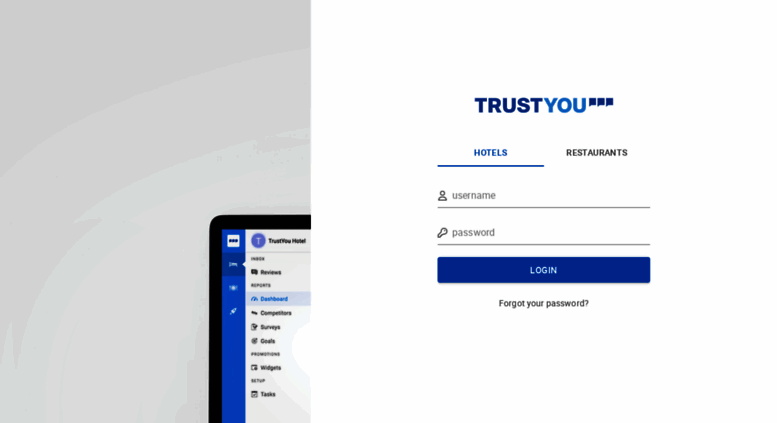 Access login.trustyou.com. Sign in • TrustYou