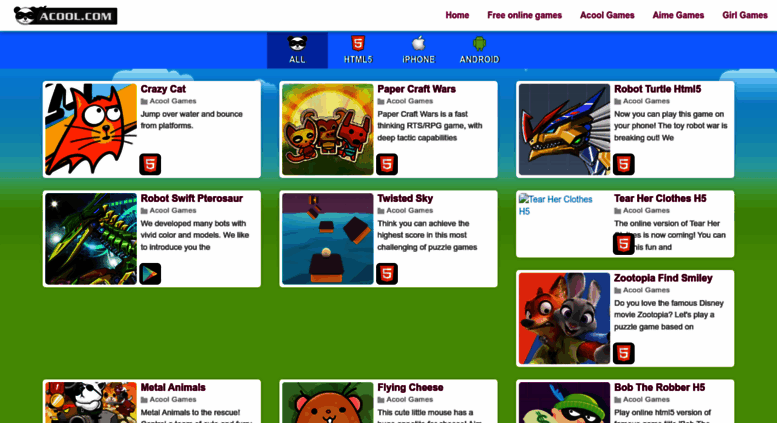 Access m.acool.com. Play Free Online Games at Acool.com