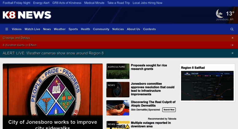 Access m.kait8.com. Home