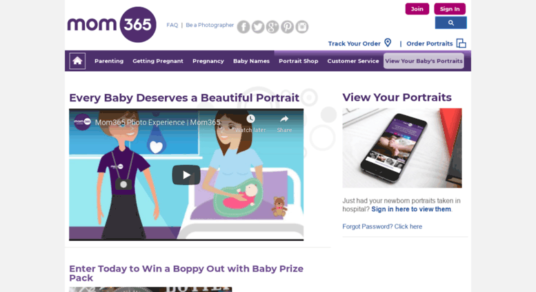 Access m.mom365.com. Mom365 | Newborn Photography & Parenting Tips