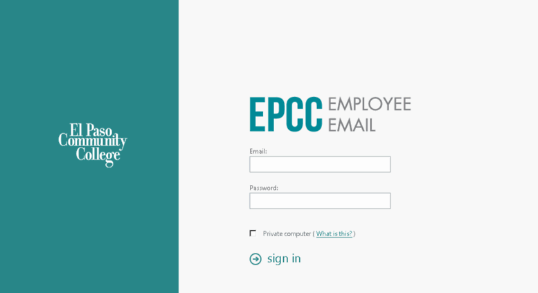Access mail.epcc.edu. Outlook