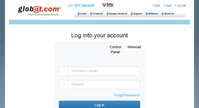 Access mail.globat.com. Globat Login
