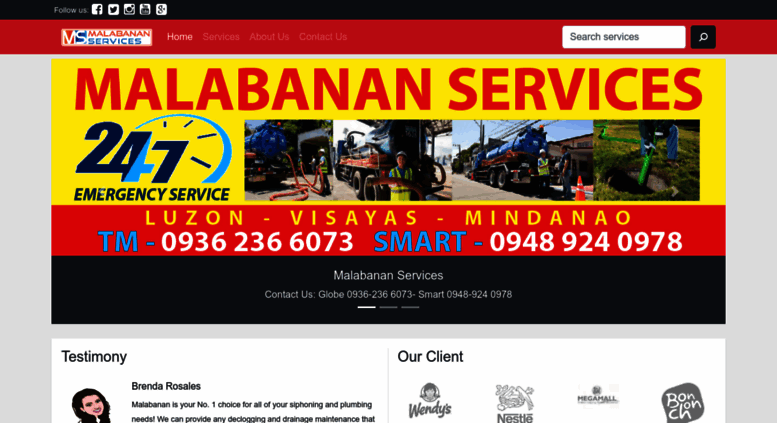 Access malabanan-services.com. Malabanan Services