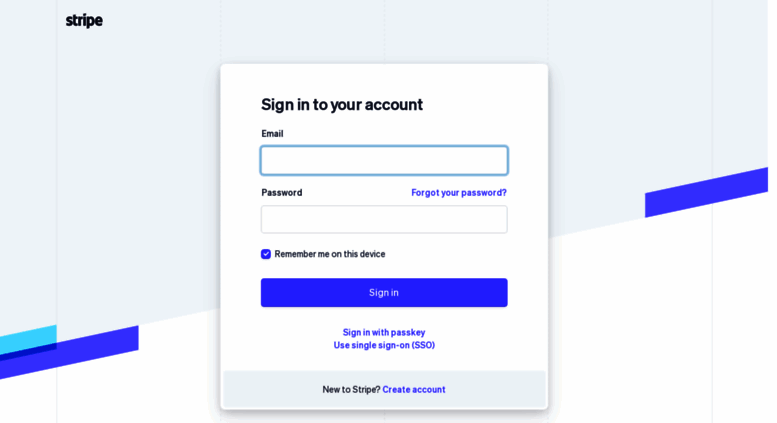 Access manage.stripe.com. Stripe Login | Sign in to the Stripe Dashboard