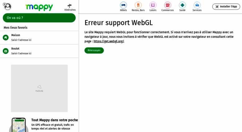 Access mappy.fr. Mappy - Plans, comparateur d'itinéraires et cartes de ...