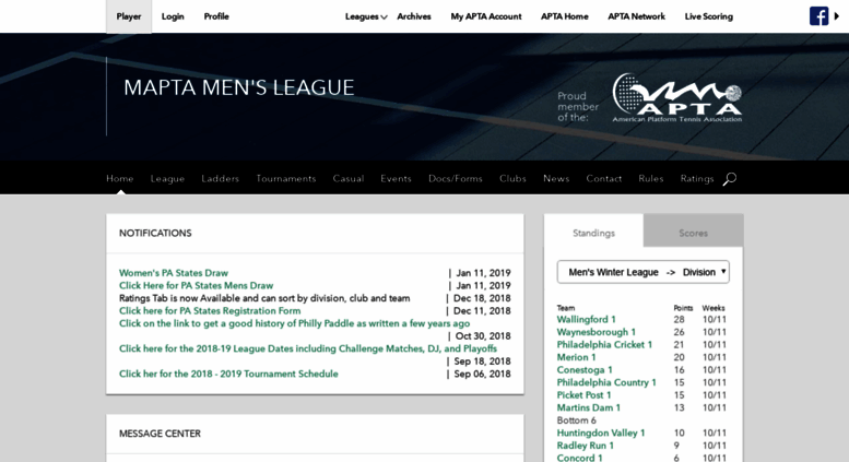Access mapta.tenniscores.com. MAPTA MEN'S LEAGUE