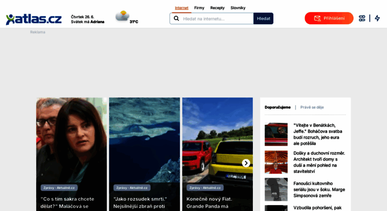 Access mapy.atlas.cz. Atlas.cz