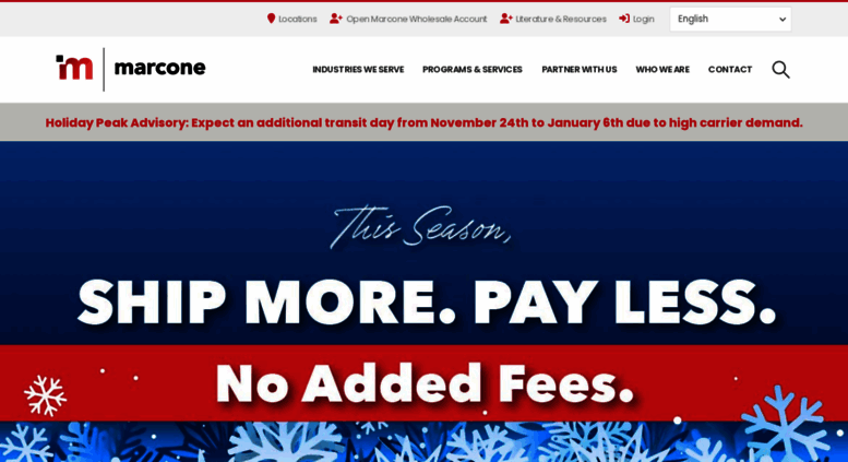 Access marcone.com. Marcone