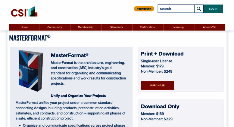 Access Masterformat MasterFormat Construction Specifications 