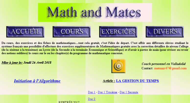Access mathandmates.url.ph. El sitio web no está disponible