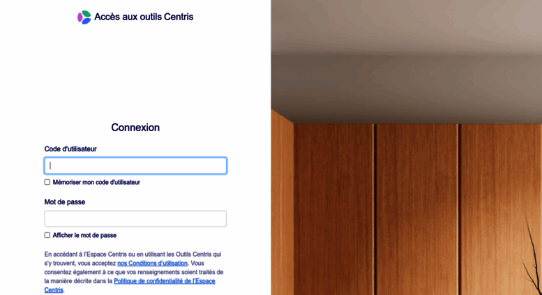 Access matrix.centris.ca. Connexion