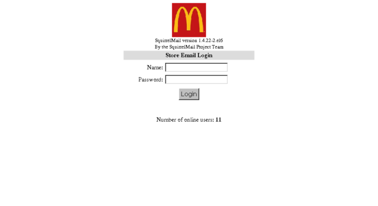 Access mcd.com.ph. Store Email - Login