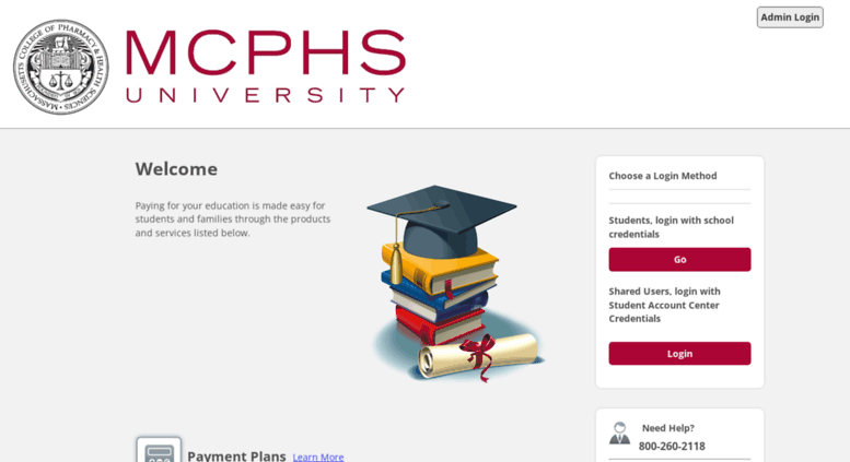 Access mcphs.afford.com. MCPHS University