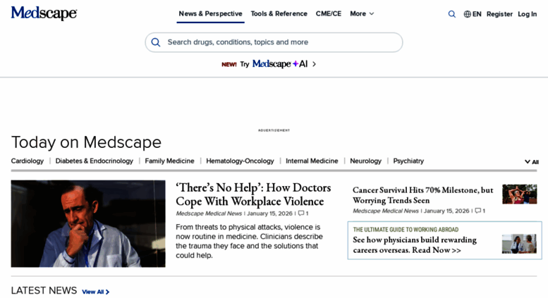 Access medscape.com. Latest Medical News, Clinical Trials, Guidelines ...