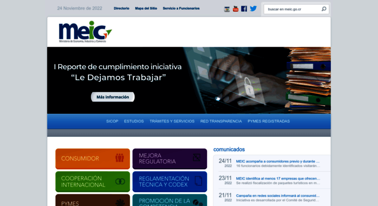 Access meic.go.cr. Ministerio de Economia, Industria y Comercio de ...