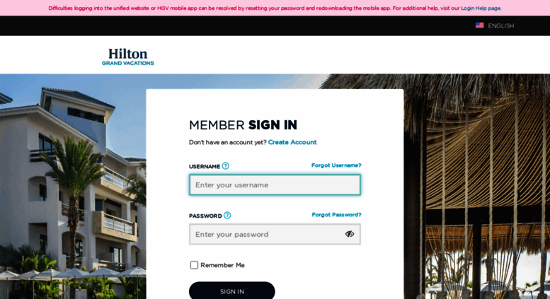 Access member.diamondresorts.com. Sign In