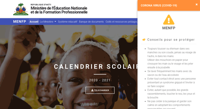 Access menfp.gouv.ht. MENFP