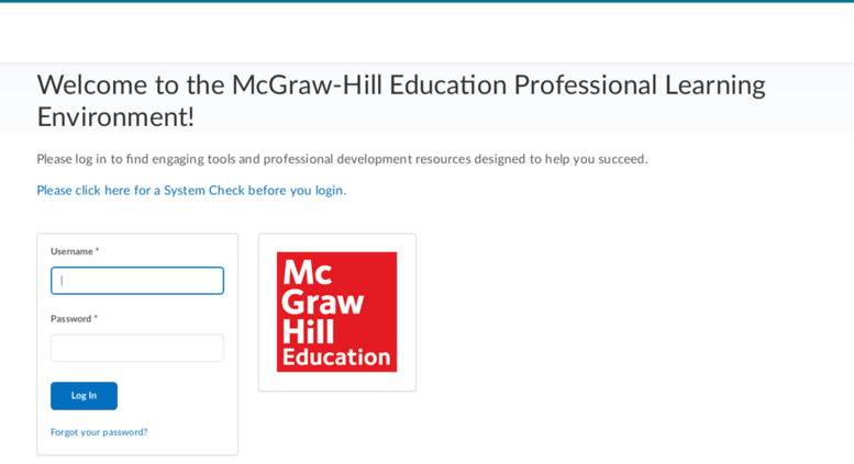 Access mheducation.desire2learn.com. Login - McGraw-Hill Education
