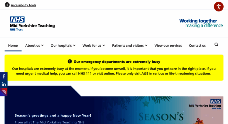 Access midyorks.nhs.uk. Home | Mid Yorks