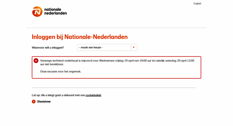 Access mijn.nn.nl. Nationale-Nederlanden