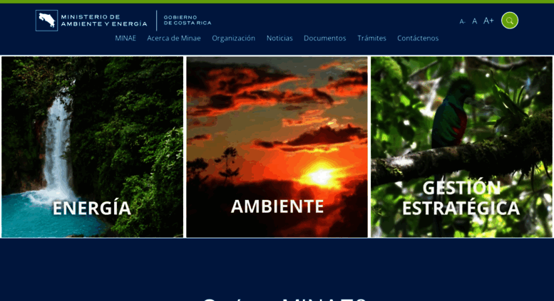Access minae.go.cr. Ministerio de Ambiente y Energía - República de ...