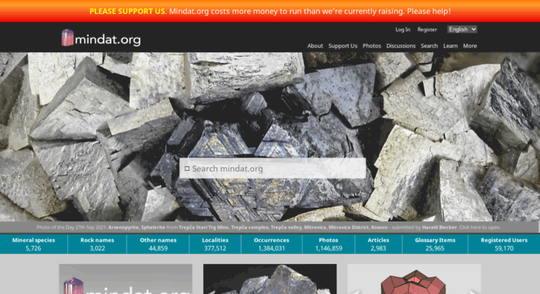 Access mindat.org. Mindat.org - Mines, Minerals and More