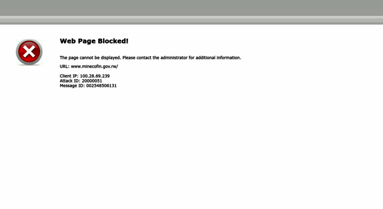 Access minecofin.gov.rw. Home