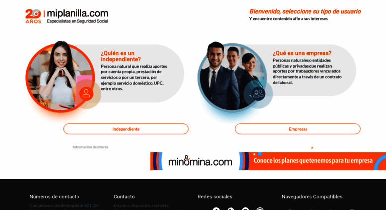 Access miplanilla.com. Bienvenido a miplanilla - miplanilla