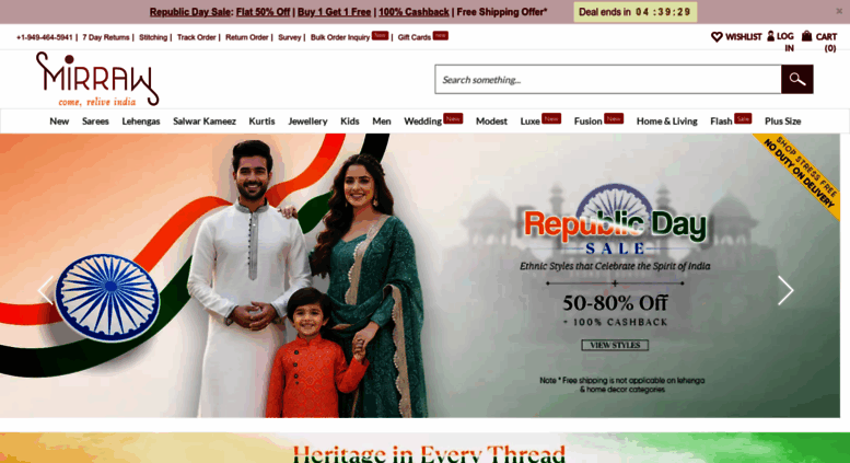 Access mirraw.com. Indian Online Shopping Site for Women & Men - Latest ...