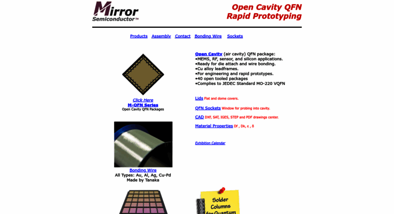 Access mirrorsemi.com. Mirror Semiconductor M-QFN preplated NiPdAu Open ...