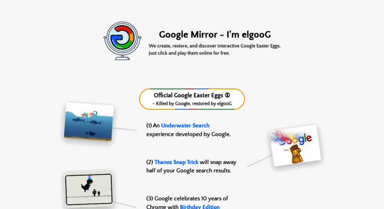 Access mirrorthe.net. Google Mirror - I'm elgooG