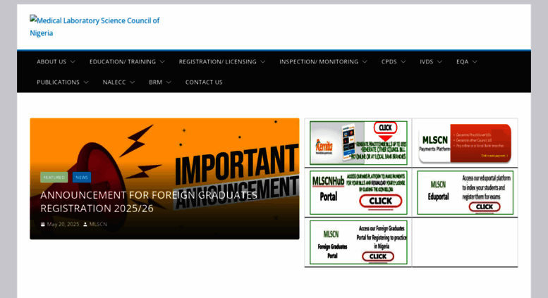 Access mlscn.gov.ng. Medical Laboratory Science Council of Nigeria ...