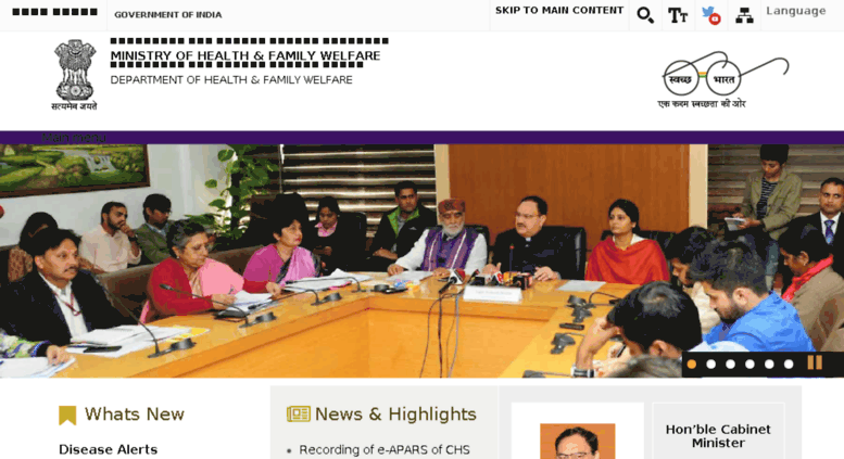 Access mohfw.nic.in. Home | Ministry of Health and Family Welfare | GOI