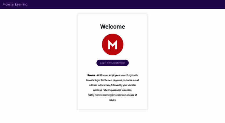 Access monster.exceedlms.com. Login or Register : Monster Learning