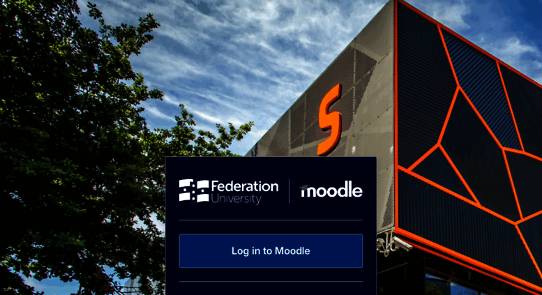 Access moodle.federation.edu.au. FedUni Moodle: Log in to the site