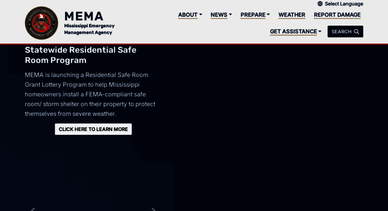 Access msema.org. Mississippi Emergency Management Agency | MEMA