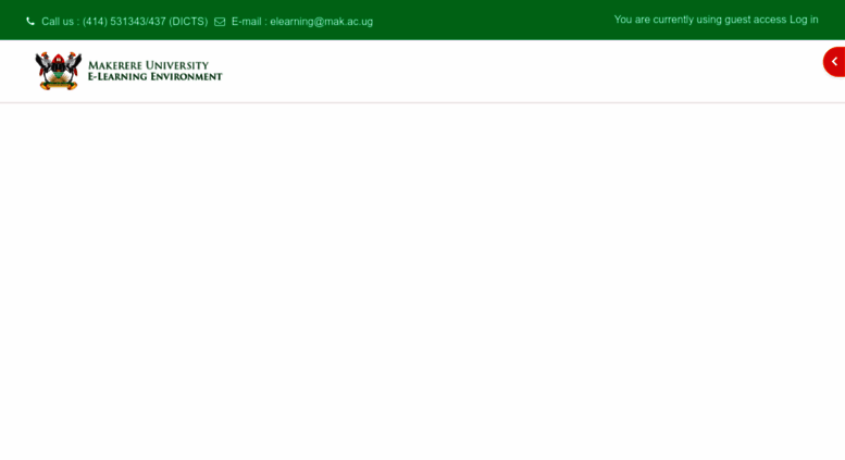 Access muele.mak.ac.ug. Makerere University E-Learning Environment: Log ...