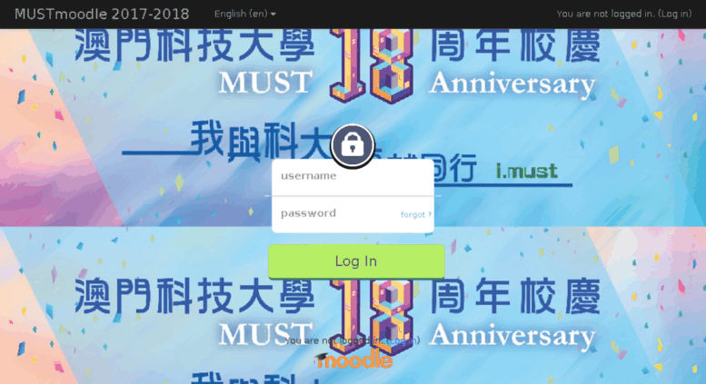 Access mustmoodle.must.edu.mo. Macau University of Science and ...