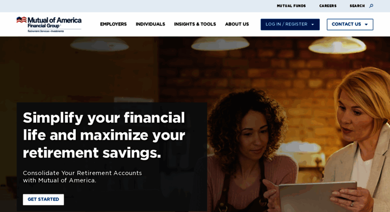 Access mutualofamerica.com. Mutual of America Life Insurance Company