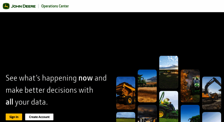 Access my.deere.com. John Deere Operations Center