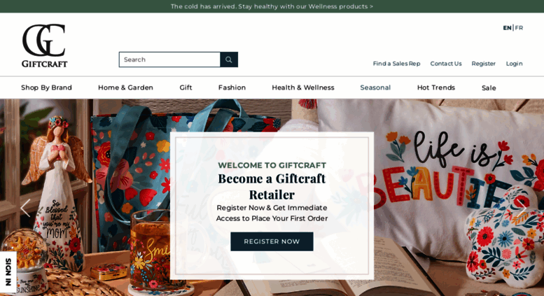 Access my.giftcraft.com. Home Décor | Home Accents | Gift Items | Giftcraft