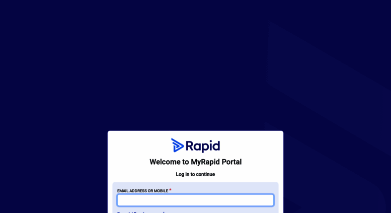 Access my.rapidglobal.com. MyRapid Portal - Rapid Global