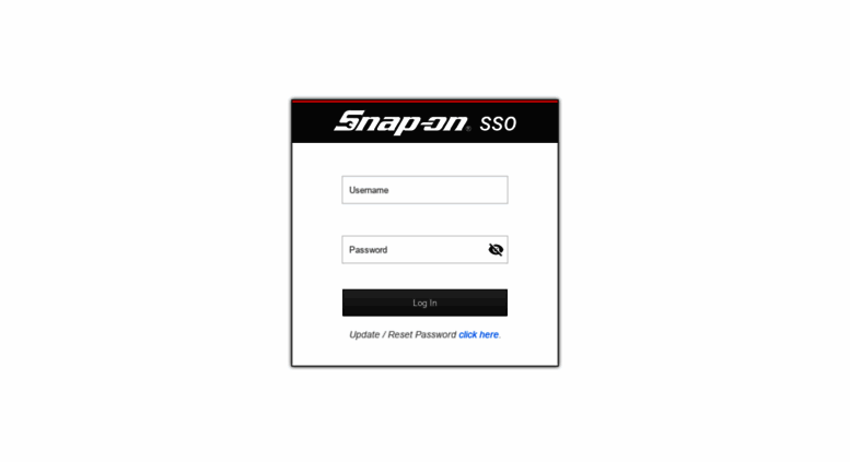 Access my.snapon.com. Snap-on Authentication