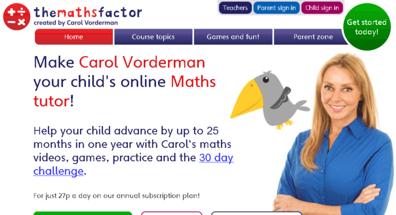 Access my.themathsfactor.com. The Maths Factor : Make Carol Vorderman ...