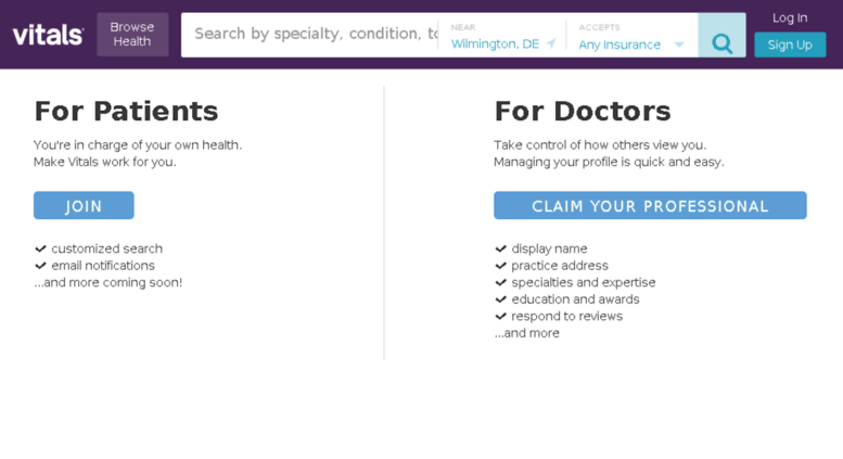 Access my.vitals.com. Vitals Login - Patient and Doctor Login