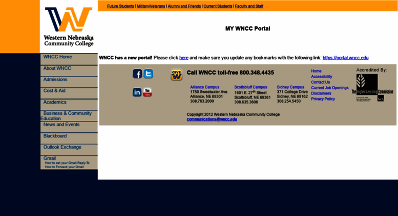 Access my.wncc.edu. MY WNCC Portal Login
