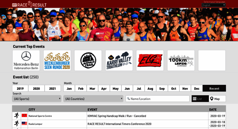 Access my4.raceresult.com. my.race result : : Registration | Results