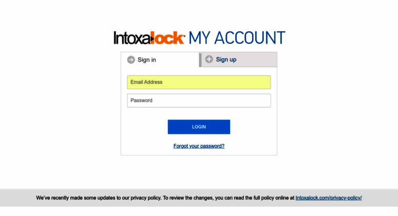 Access myaccount.intoxalock.com. Manage your Intoxalock ignition ...