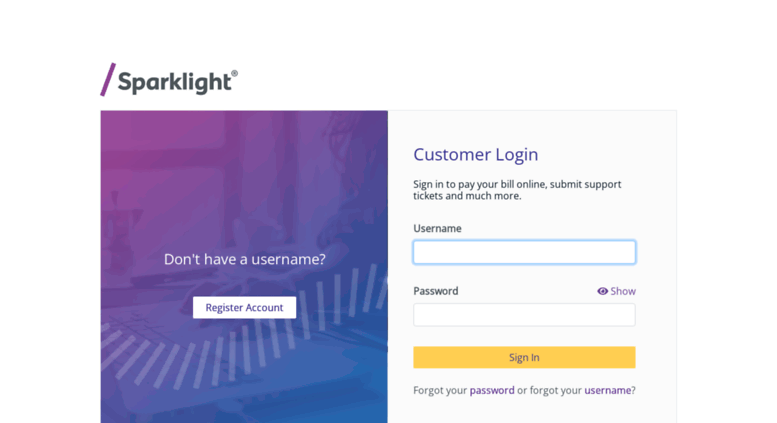 Access mybill.cableone.net. Secure Login | Sparklight